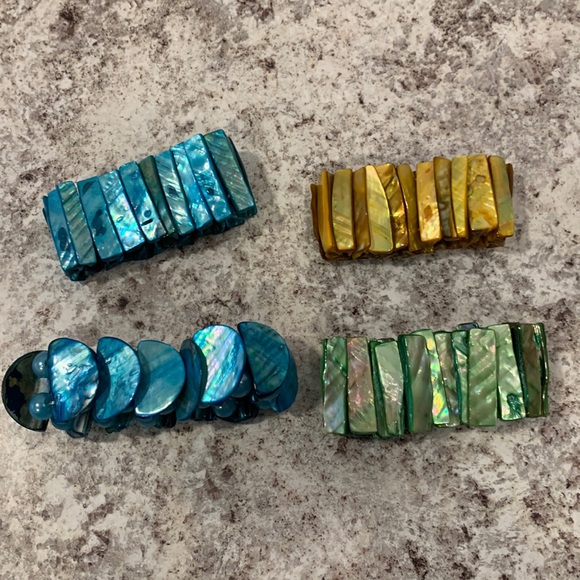Jewelry | 4 Sea Shells Stretchable Bracelets | Poshmark